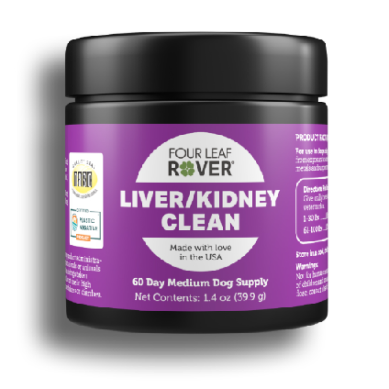 Four Leaf Rover Liver/Kidney Clean 39.9 g – Poochie Moochie Pet Store ...