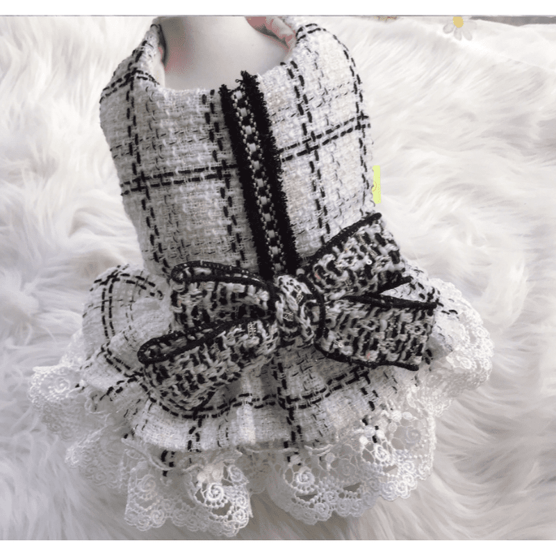 Tweed Dress with Lace Trim – Poochie Moochie Pet Store West Edmonton