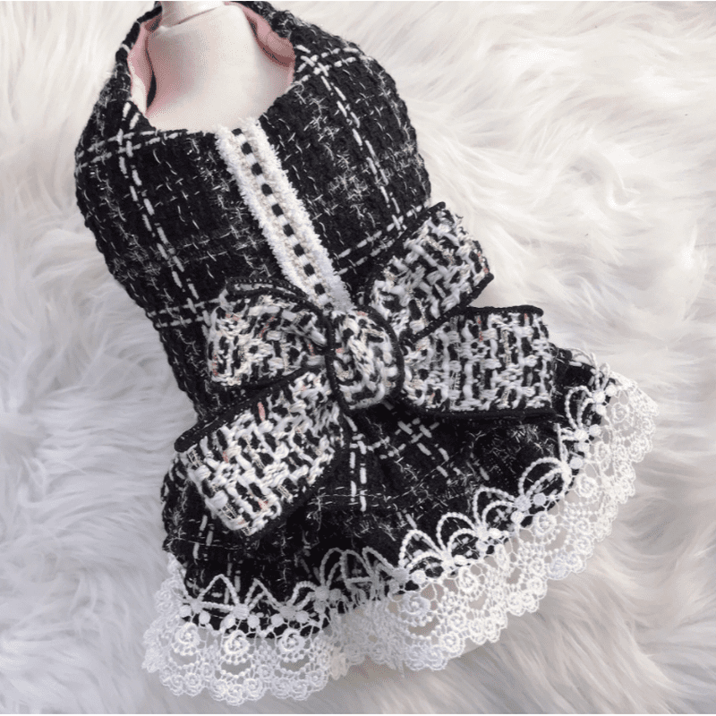 Tweed Dress with Lace Trim – Poochie Moochie Pet Store West Edmonton